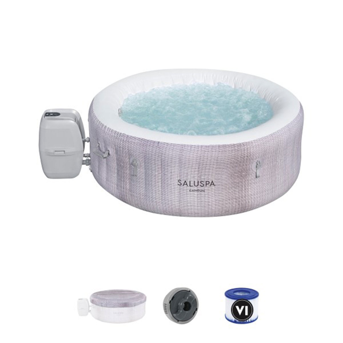 Bestway SaluSpa Cancun AirJet Inflatable Hot Tub with 120 Soothing Jets, Gray | Wayfair